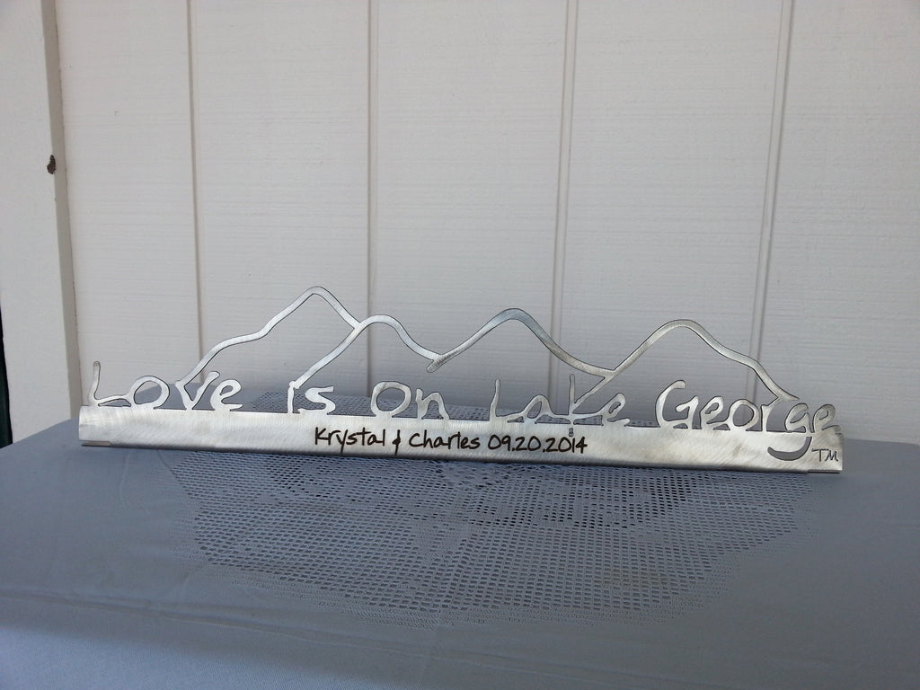Lake George Stainless Metal Sign – Love is in New York