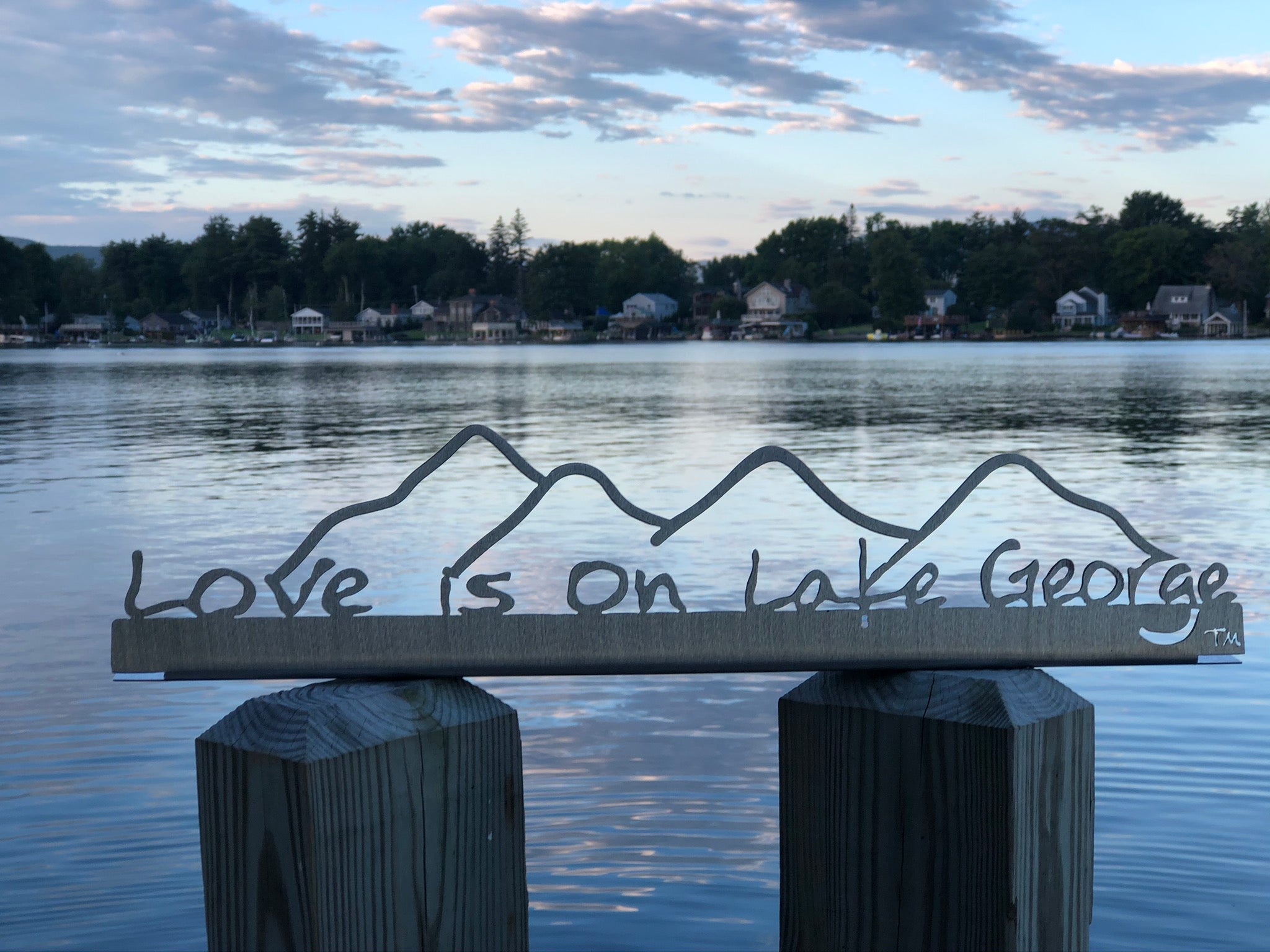 Lake George Stainless Metal Sign – Love is in New York